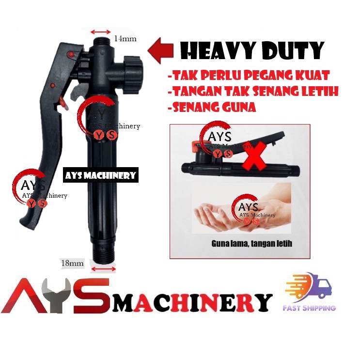 Handle Trigger (Small :14MM ) Battery Sprayer Pemegang Pump Racun Koshi ...