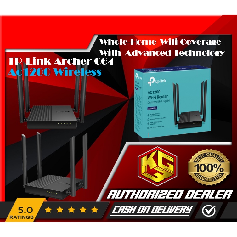 TP-Link ARCHER C64 AC1200 Wireless Mu-Mimo Wi-Fi Router | Shopee Malaysia