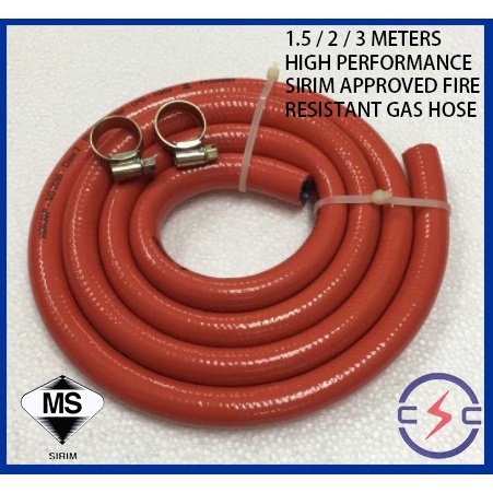 LPG 1.5M /2M/3M GAS HOSE HIGH PERFORMANCE (SIRIM Approved) FIRE ...