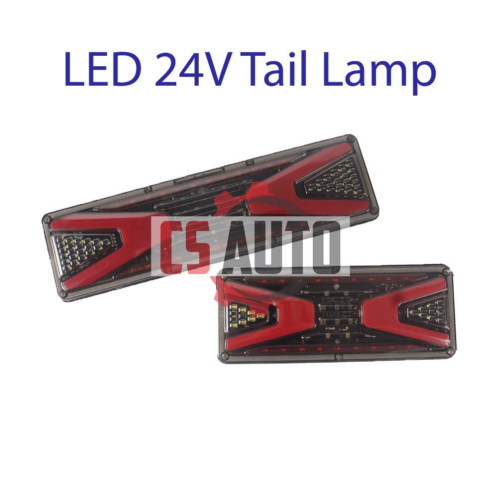 LED 24V RUNNING TAIL LAMP LAMBO Lorry Trailer Lampu Belakang Lori ...