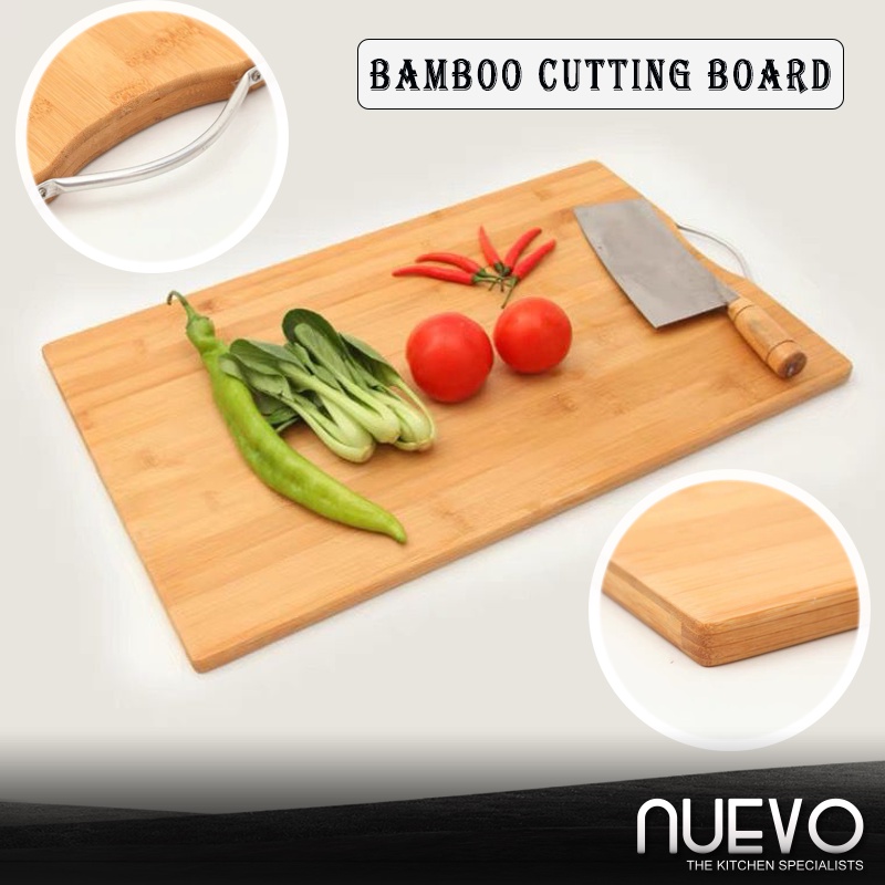 Papan Pemotong Buluh Kayu ）Wooden Chopping Board Bamboo Hangable ...