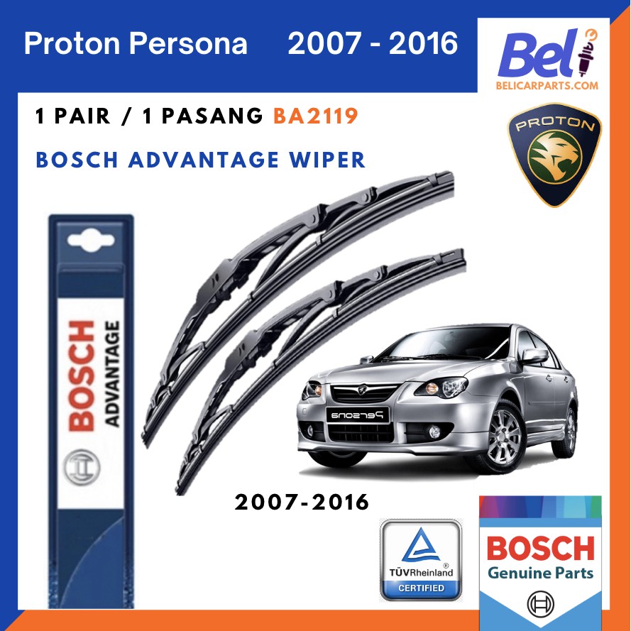Wiper Proton Persona Car (Year 2007 - 2016) Windscreen Wiper Blade ...