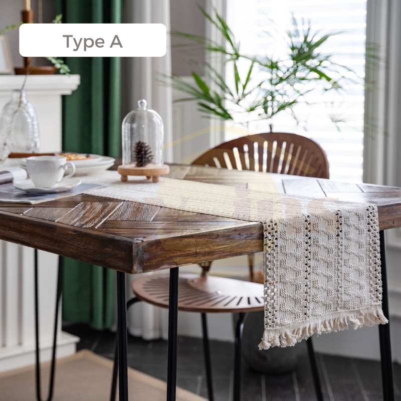 🔥Ready Stock🔥 Muji Woven Cotton Linen Dining Table Runner Modern for ...