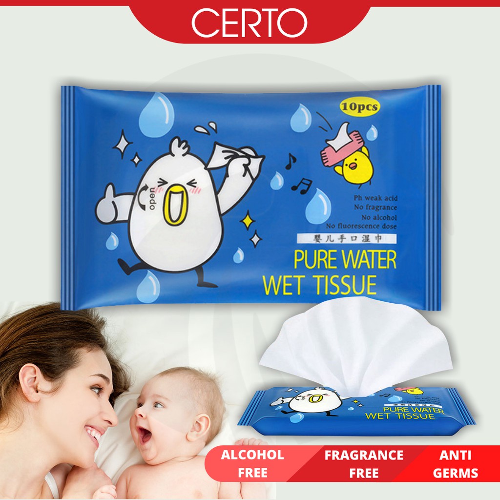 CERTO Non Alcohol Free Hygiene Baby Wet Wipe Soft Wet Tissue Safe For ...