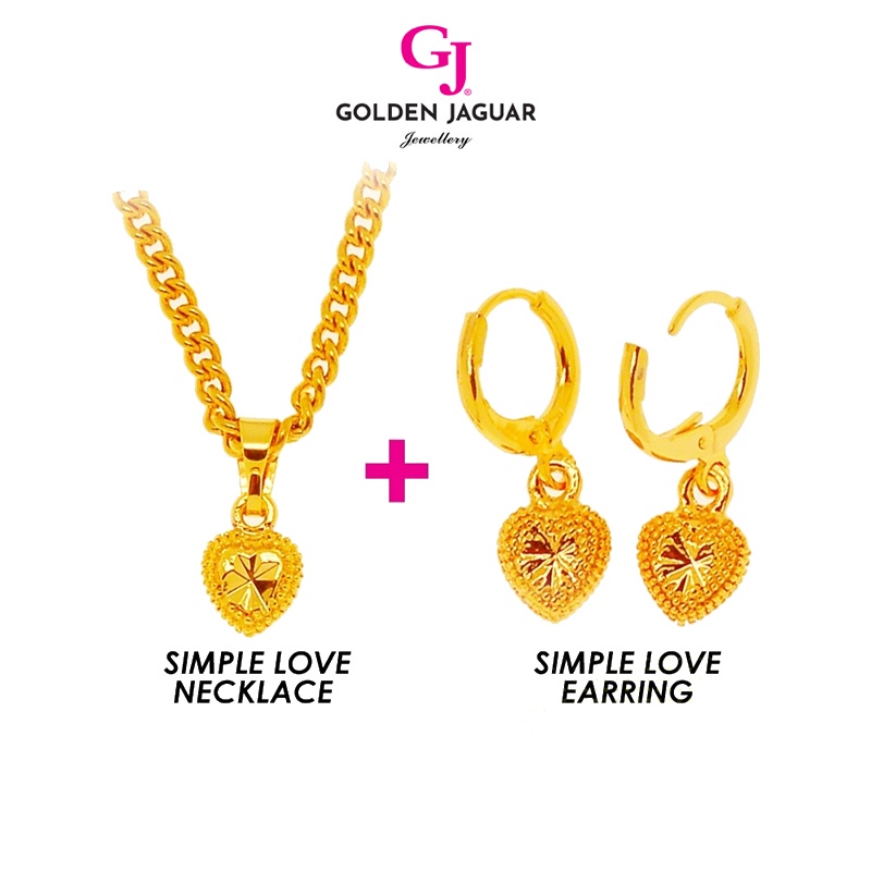 GJ Jewellery Emas Korea Emas Bangkok 24K Set Simple Love Necklace ...