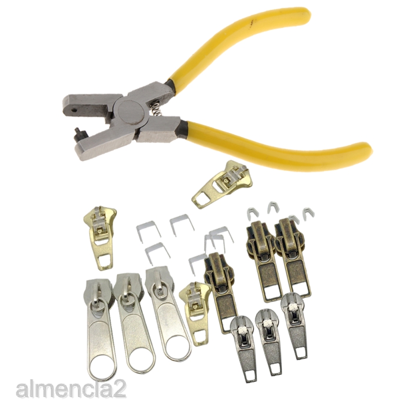 [AlmenclafdMY] 22pcs Universal Zipper Fix Zip Slider + 1Pc Pliers ...