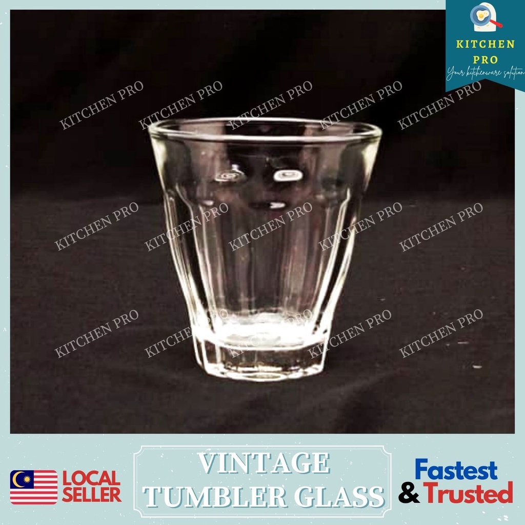 𝐊𝐈𝐓𝐂𝐇𝐄𝐍 𝐏𝐑𝐎 | 12PCS LUCKY Glass Vintage Tumbler / Transparent Vintage ...