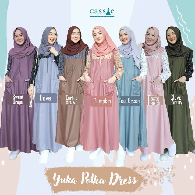 Cassie Labels - Yuka Polka dress casual dress Polka Dots mix Cotton ...