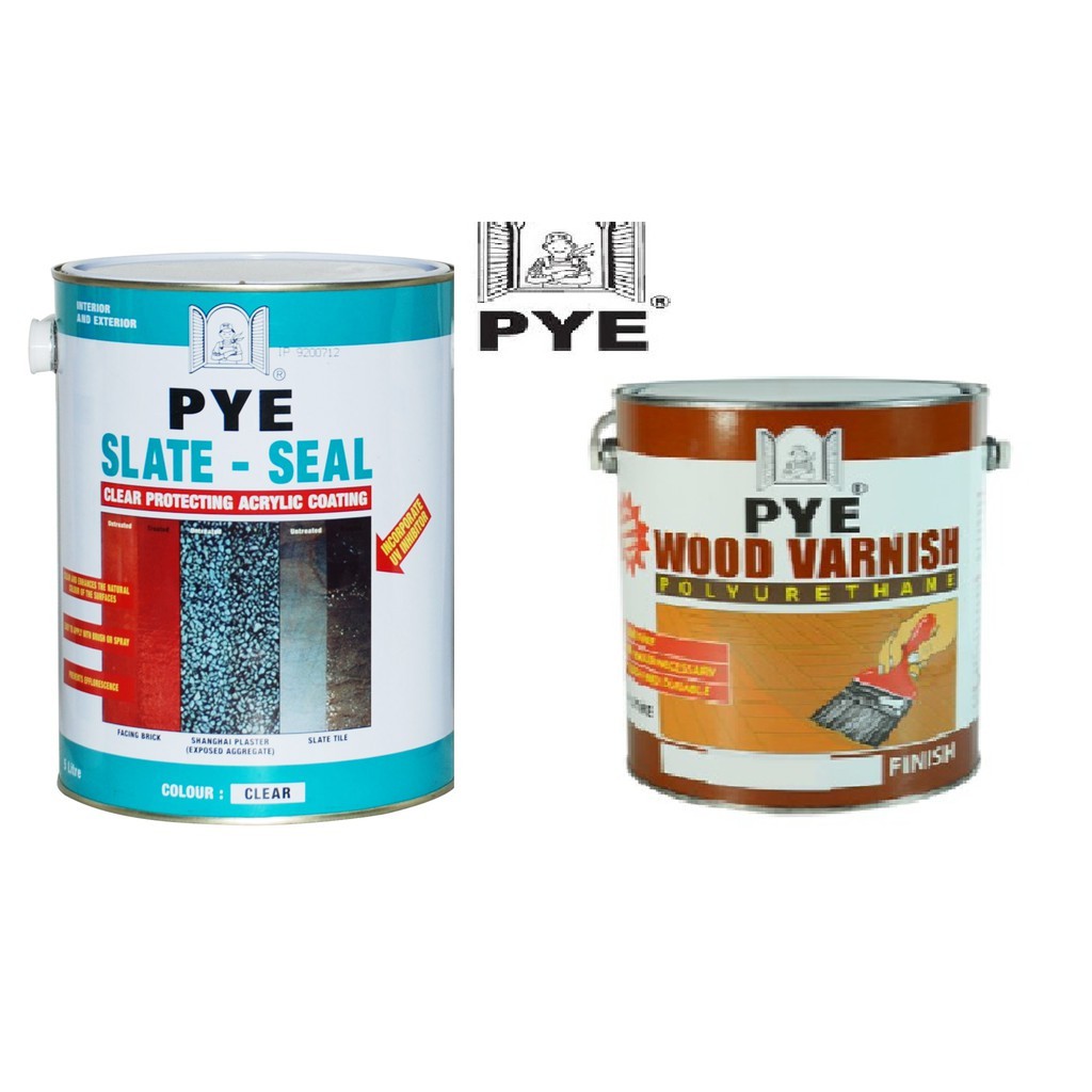 PYE Wood Varnish Wood Protector ( 4 Ltr ) & PYE Slate Seal Clear ...