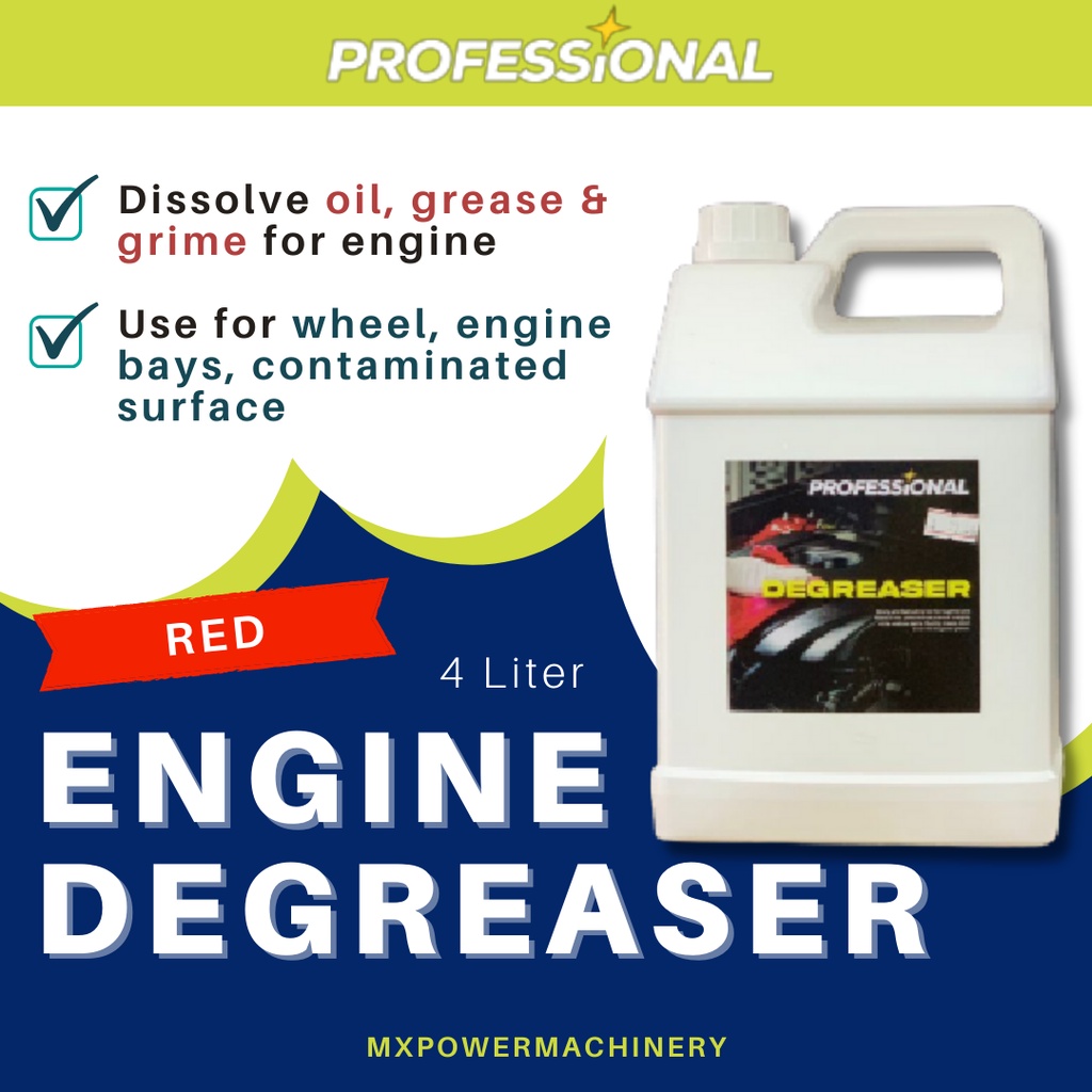 PROFESSIONAL Degreaser / Red Degreaser (4L) | Remove Grease & Oil | Shopee Malaysia