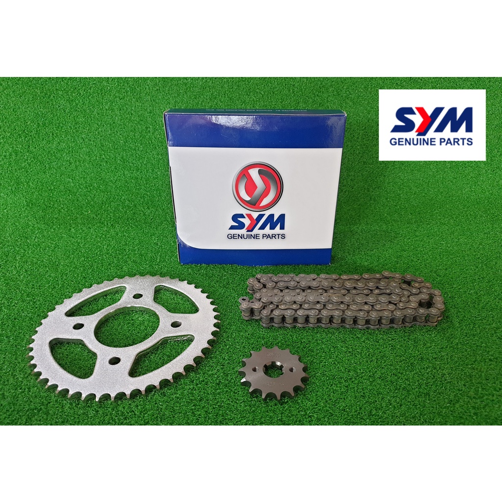 SYM 100% ORIGINAL VF3i VF3 185 CHAIN KIT SET CHAIN RANTAI SPROCKET SET ...