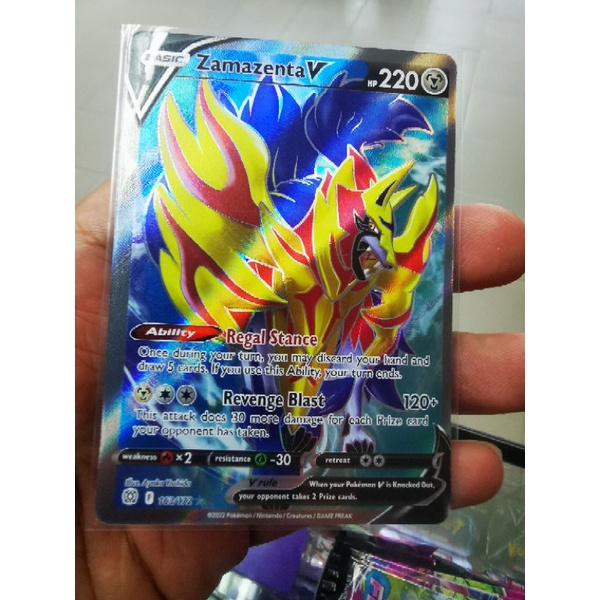 Metal/steel Type - Pokemon Card V - Zamazenta V Full Art 163/172 ...