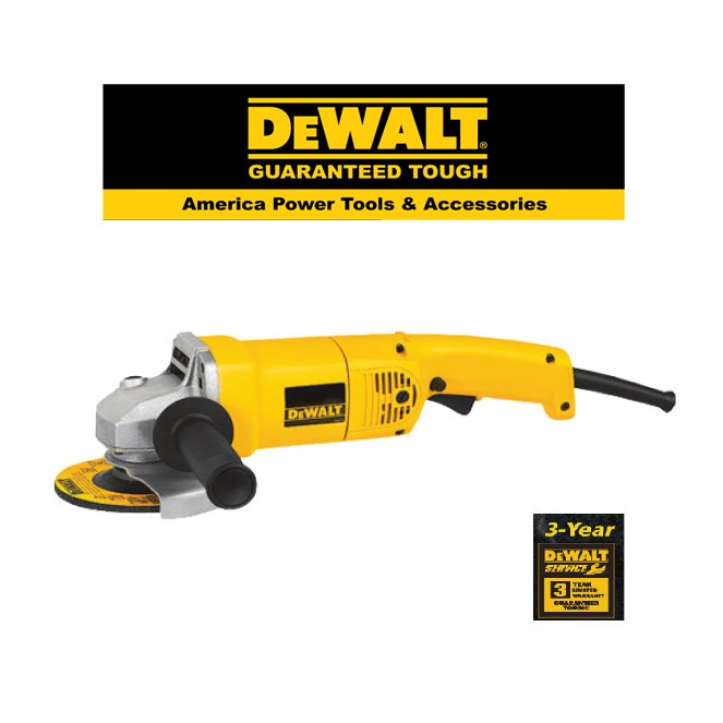 DEWALT DW830- 1400W / 5 ANGLE GRINDER 125MM WITH TRIGGER SWITCH + SIDE ...
