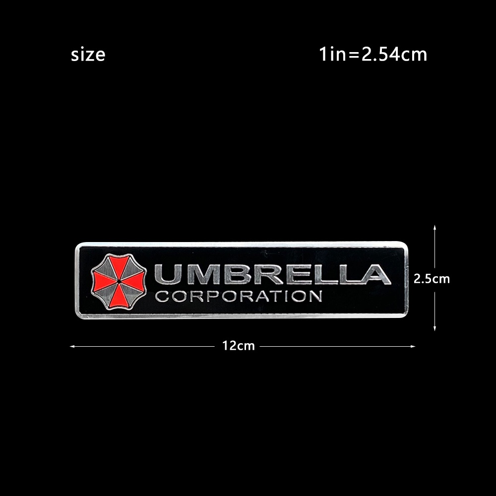 Resident Evil Metal Aluminum Umbrella Logo Sticker Waterproof and ...