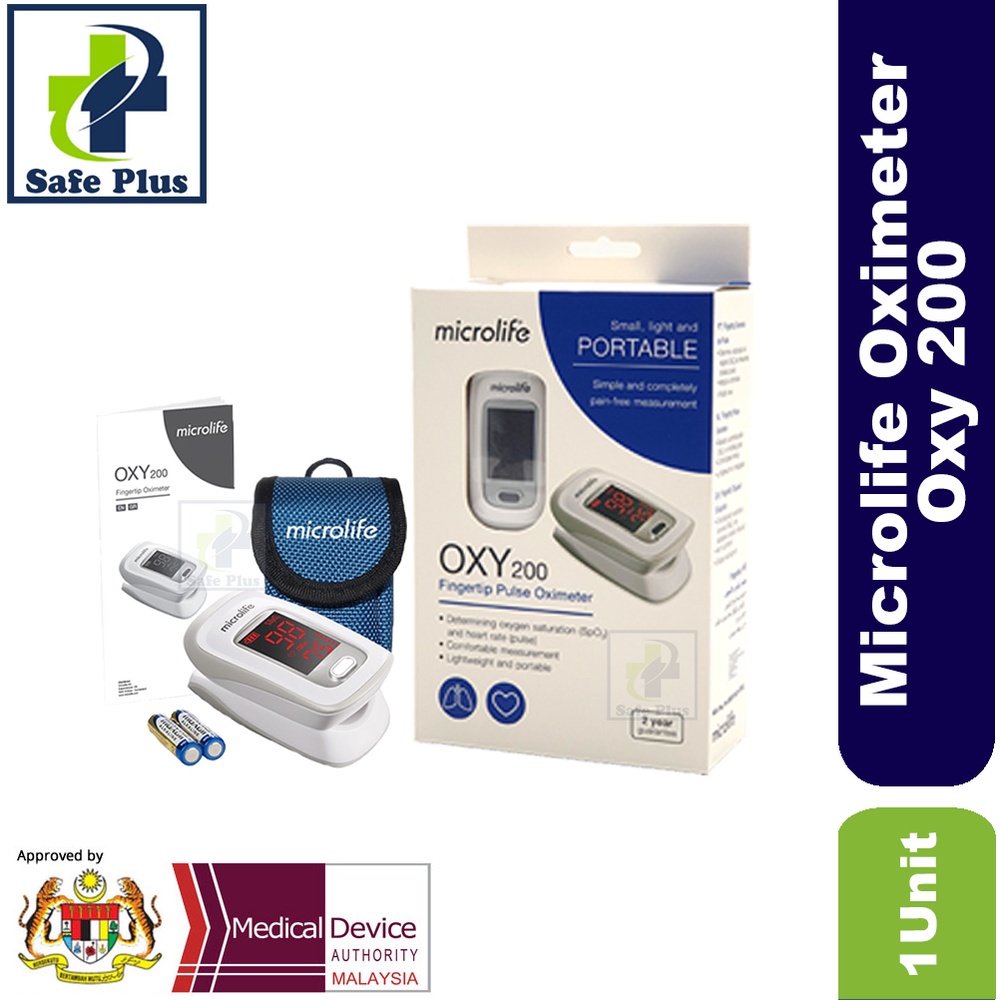 Microlife Oximeter OXY 200 Finger Blood Oxygen Pulse Measurement ...