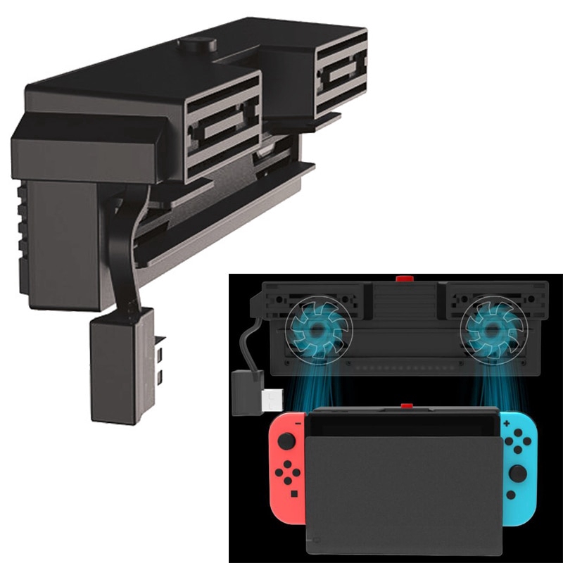 Nintendo Switch 5000RPM Cooling fan 2 Fans External USB Power Super ...