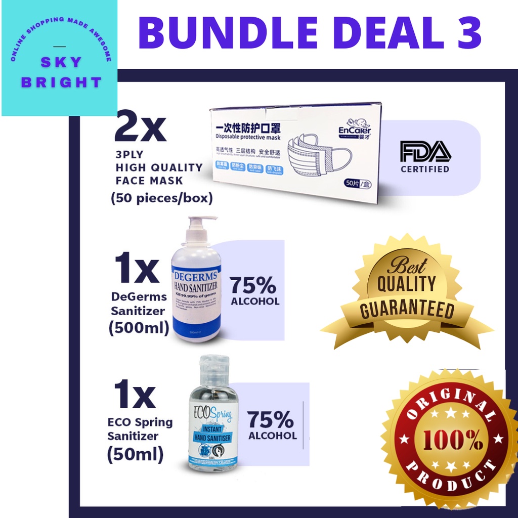 DEGERMS HIGH PROTECTION HOSPITAL GRADE HAND SANITISER + ECO Spring Gel ...