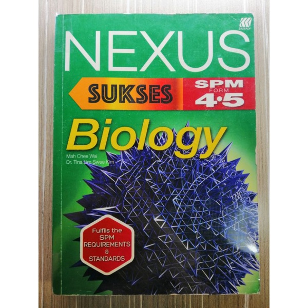 Nexus Sukses Biology textbook for SPM form 4, 5 (Second Hand Book ...
