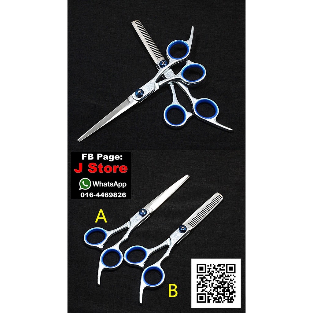Saloon 6 Inch cutting and thinning Hair Scissors ( J Store ) | Shopee Malaysia