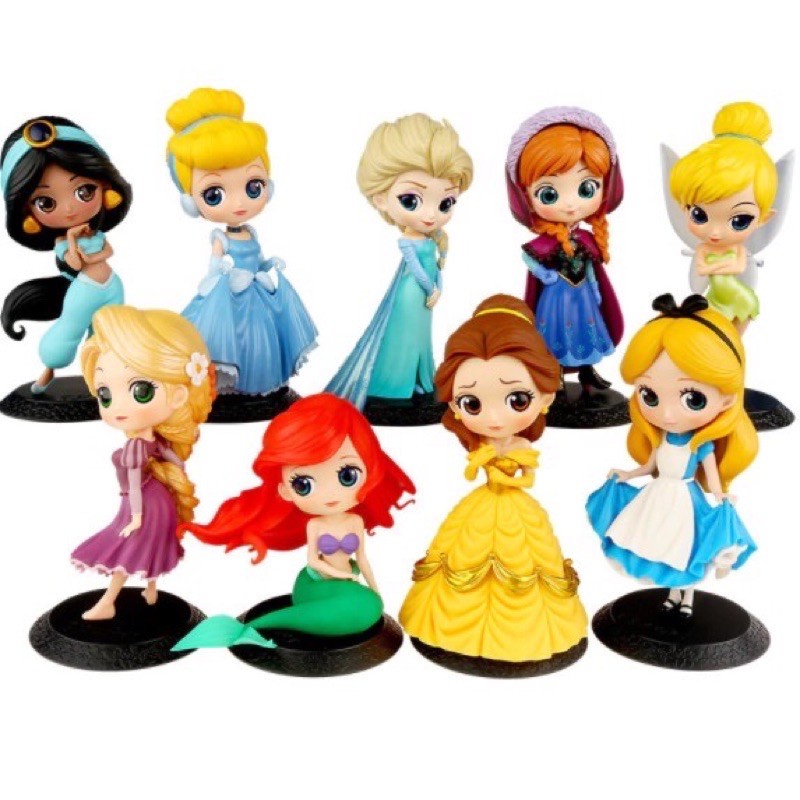 5” Disney Princess Collectibles Cake Toy Topper Chibi Ariel Belle ...