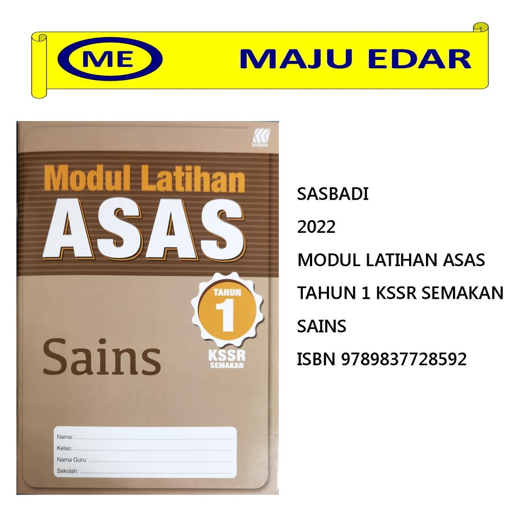 SASBADI 2022 MODUL LATIHAN ASAS TAHUN 1 KSSR SEMAKAN/ YEAR 1/ BUKU ...
