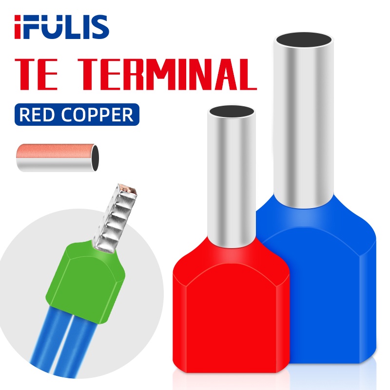 TE0508 TE1508 TE2508 Tubular Crimp Terminal Electrical Wire Insulated ...