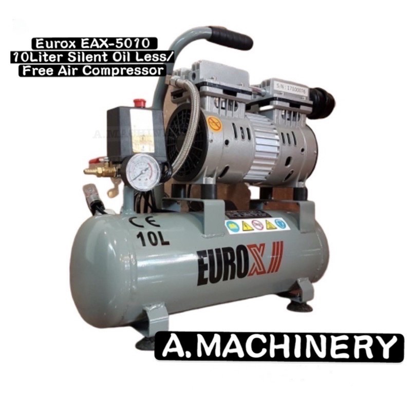 Eurox EAX-5010 10Liter Silent Oil Less/Free Air Compressor（color rondom） | Shopee Malaysia
