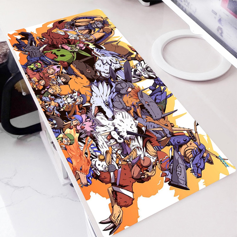 Digimon Anime Large Lock Edge Mouse Pad Computer Mousepad Keyboard Desk ...