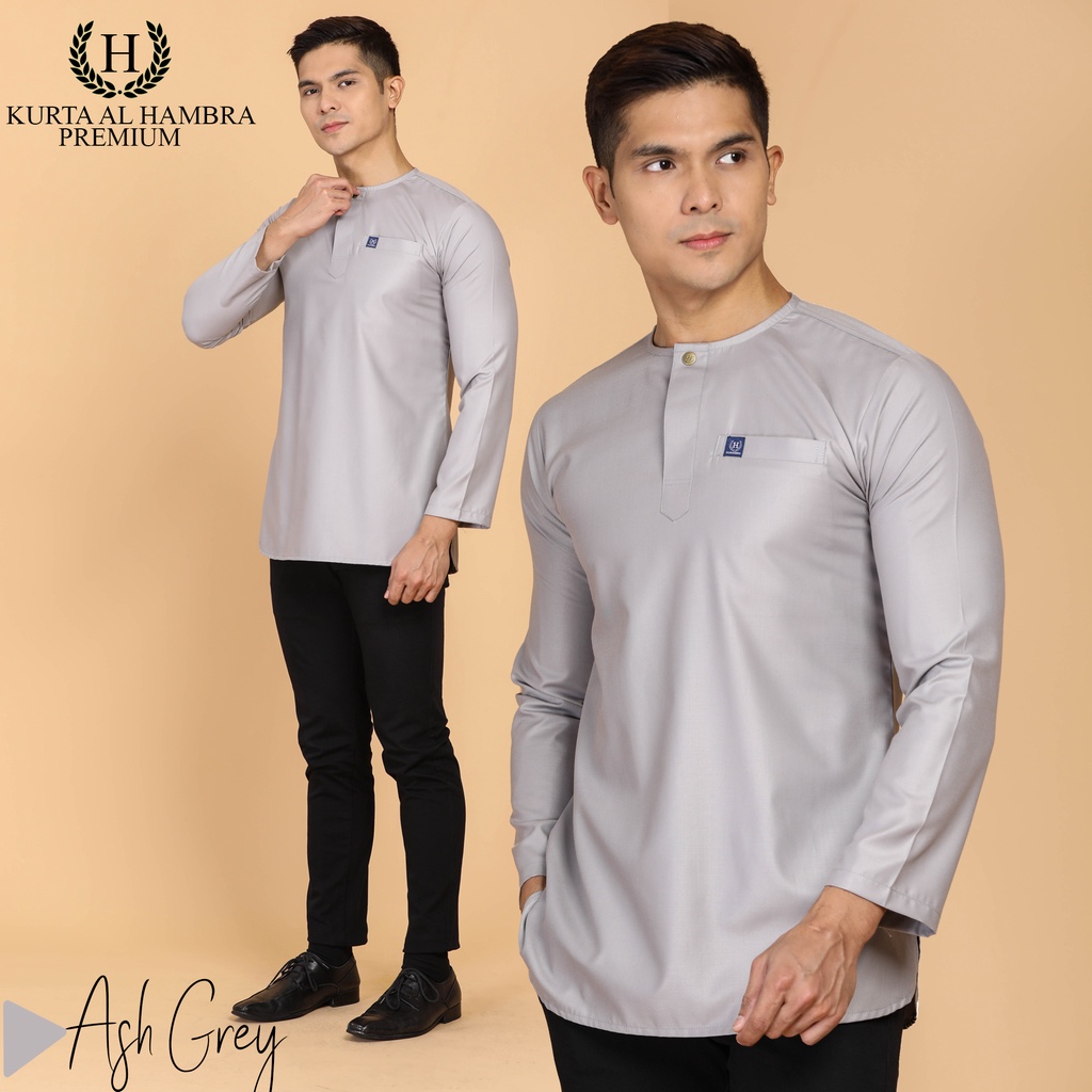 Kurta Regular Fit Al Hambra - Kurta Plain - Kurta Cotton - Kurta Moden ...
