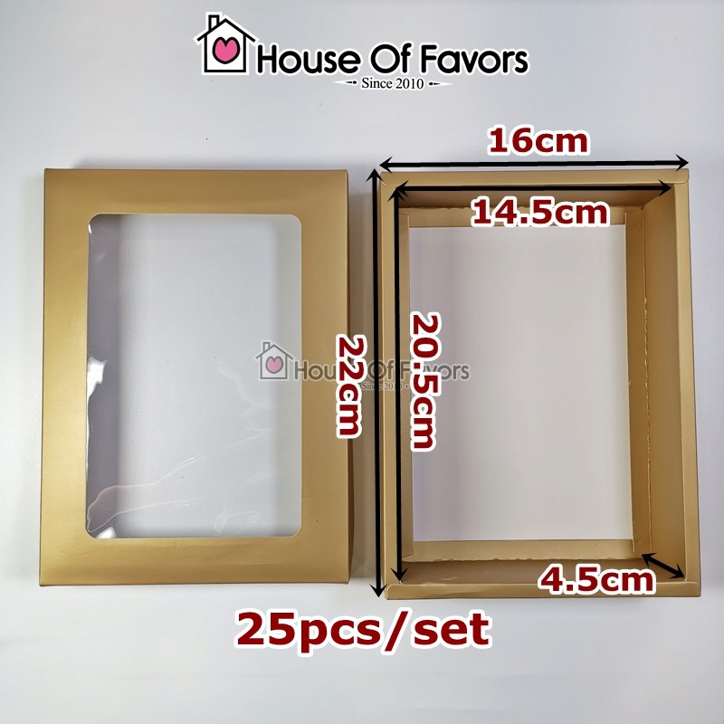 25pcs 50pcs Gift Packaging Box with Clear Window, Kotak Moon Cake ...