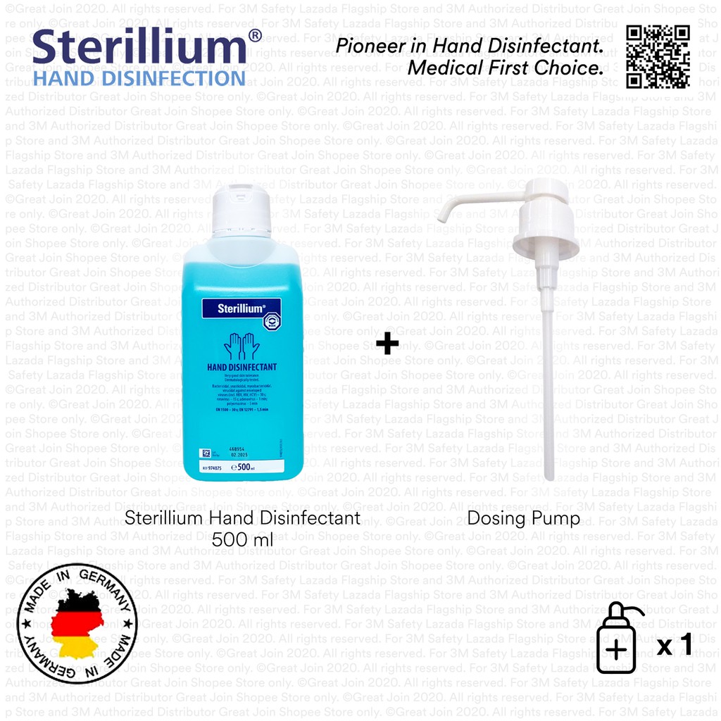 Sterillium Hand Disinfectant 500 ml/ Hand Sanitizer/ Surgical Rub-in ...