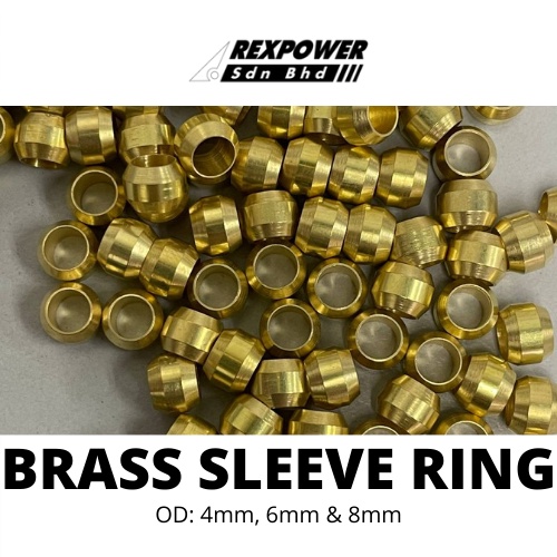 REXPOWER Brass Compression Sleeve Ring (fittings) for lubrication ...