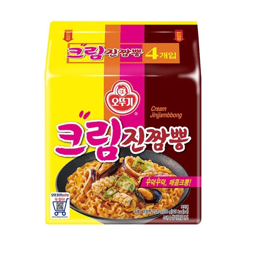 Ottogi Cream Jin Jjambbong Ramen 130g x 4 | Shopee Malaysia