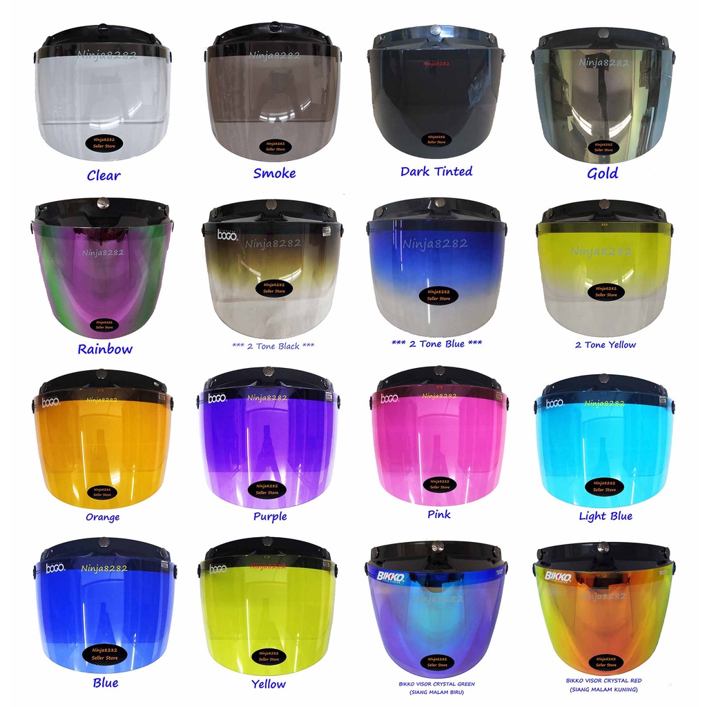 Visor 3 Button Cap Visor - SGV / Magnum / MHR / MS88 / Apollo / Bell ...