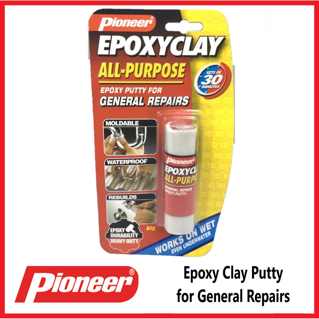 Pioneer Epoxy Clay Putty for General Repairs 50g | Shopee Malaysia