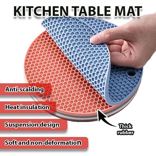 [Thick Rubber] Kitchen Table Mat Heat Insulation Waterproof Non-Slip ...