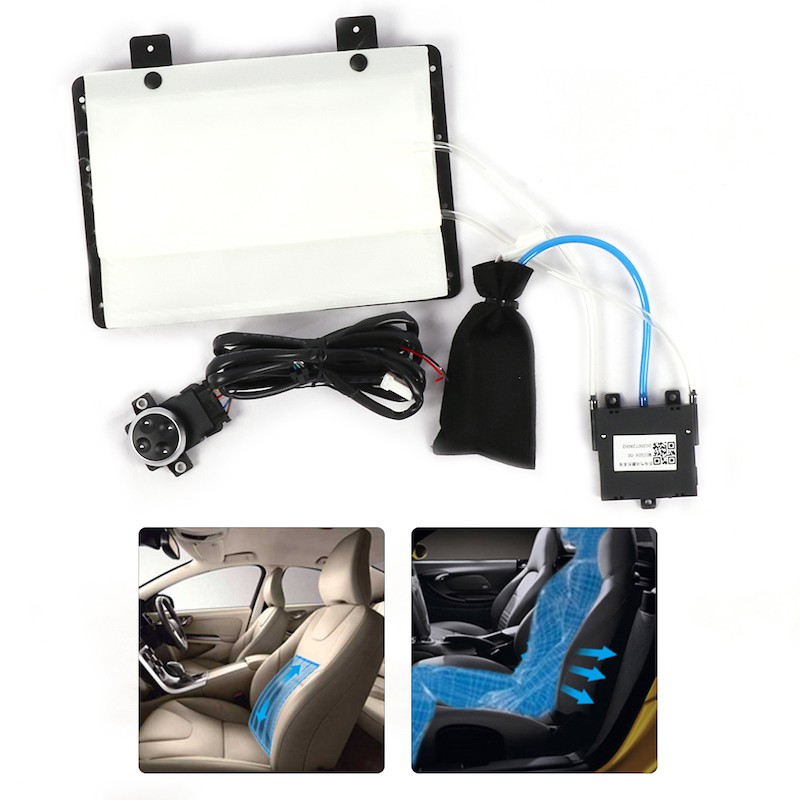 Fourway pneumatic air bladder back support system car seat air lumbar ...