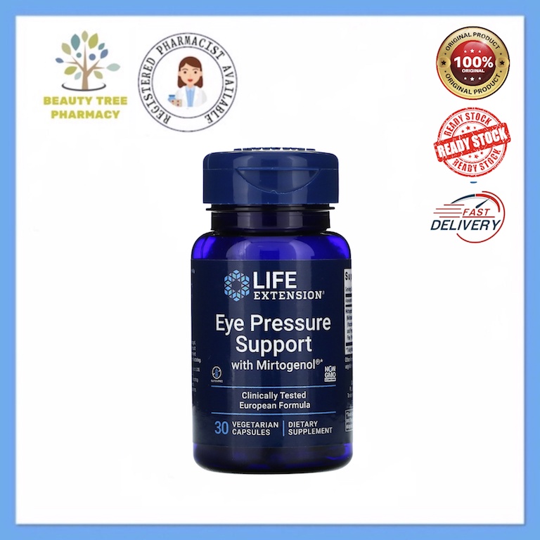 Life Extension Eye Pressure Support with Mirtogenol 30 Vegetarian ...