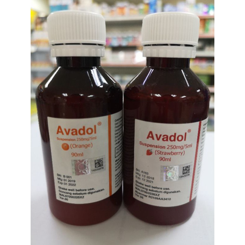 Exp 12/21 Avadol Suspension 250mg/5ml (90ml) | Shopee Malaysia