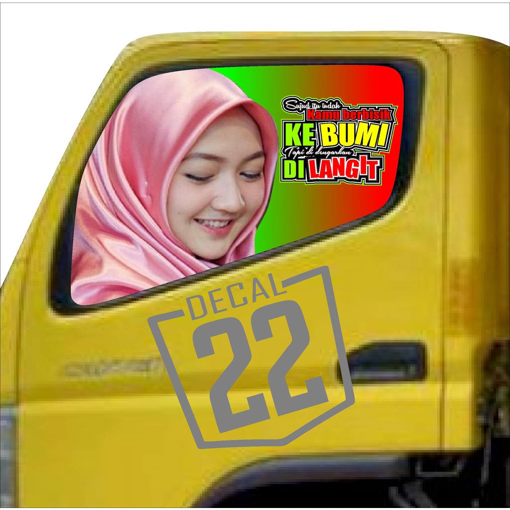 One WAY STICKER SIDE GLASS CANTER TRUCK GLASS STICKER WORDS CODE 02 TWO ...