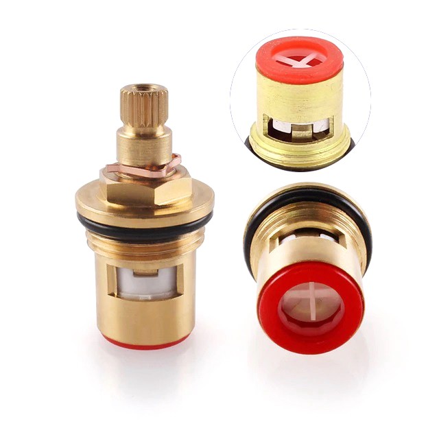 1/2” Gold Brass And Ceramic Single Tap Faucet Part Tap Spindle With M ...