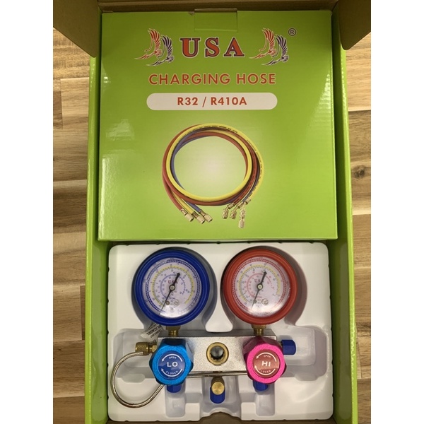 USA DUAL ALUMINIUM MANIFOLD GAUGE SET R32/R410A/R134A/R22 | Shopee Malaysia