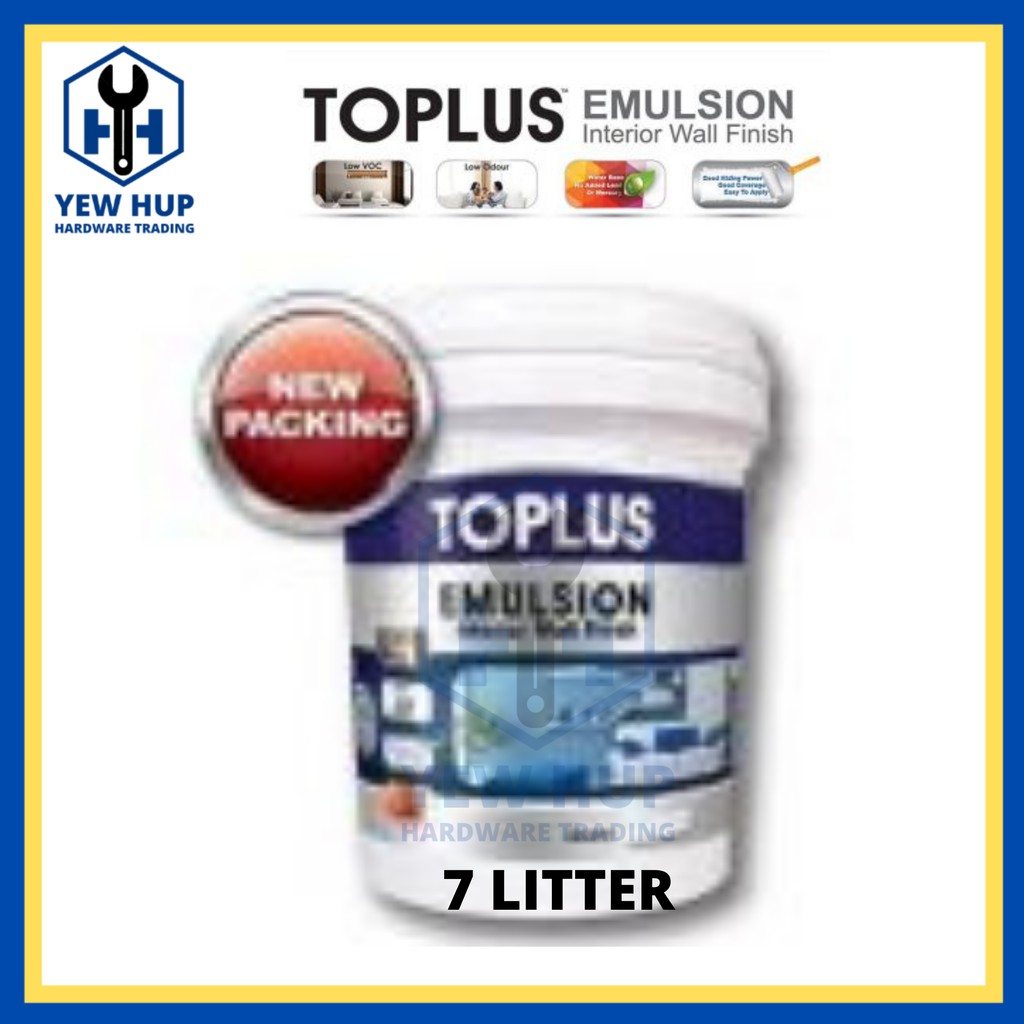 7 Liter Smart Paints TOPLUS Emulsion Paint for Interior Wall Finish ...