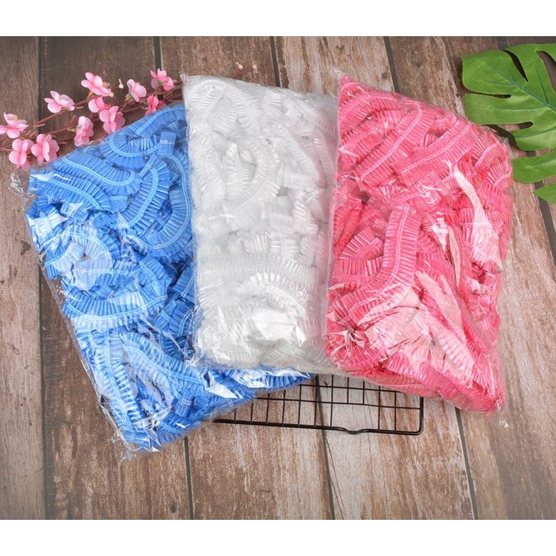 100pcs Disposable Waterproof Shower Caps Hotel Home Use 一次性浴帽 | Shopee ...