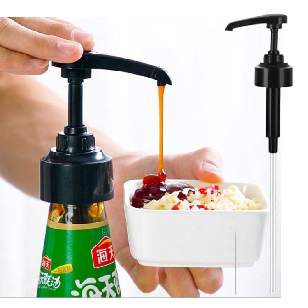Oyster Sauce Pump Head Oil Chili Tomato Sauce Bottle cap Squeezer Soy Sauce Curry Dispenser ...