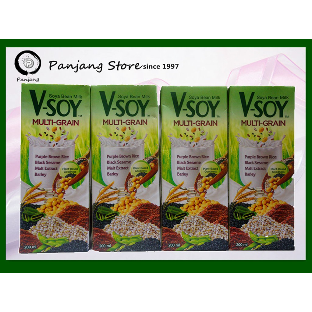 V-SOY MULTI-GRAIN SOYA BEAN MILK (200ML X 4PACKS) | Shopee Malaysia