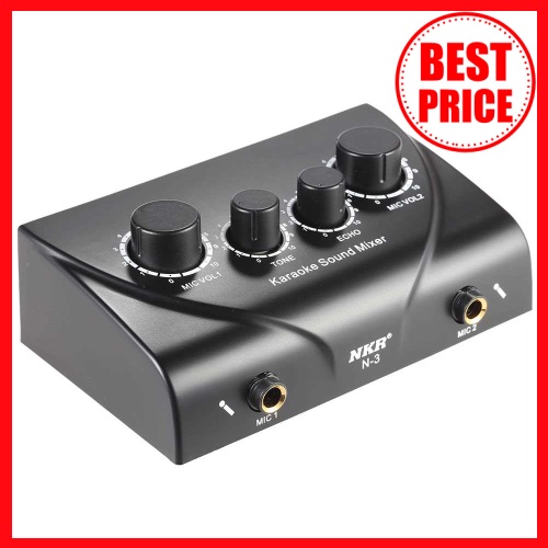 NEW LOW PRICE! Karaoke Sound Mixer Dual Mic Inputs With Cable | Shopee ...