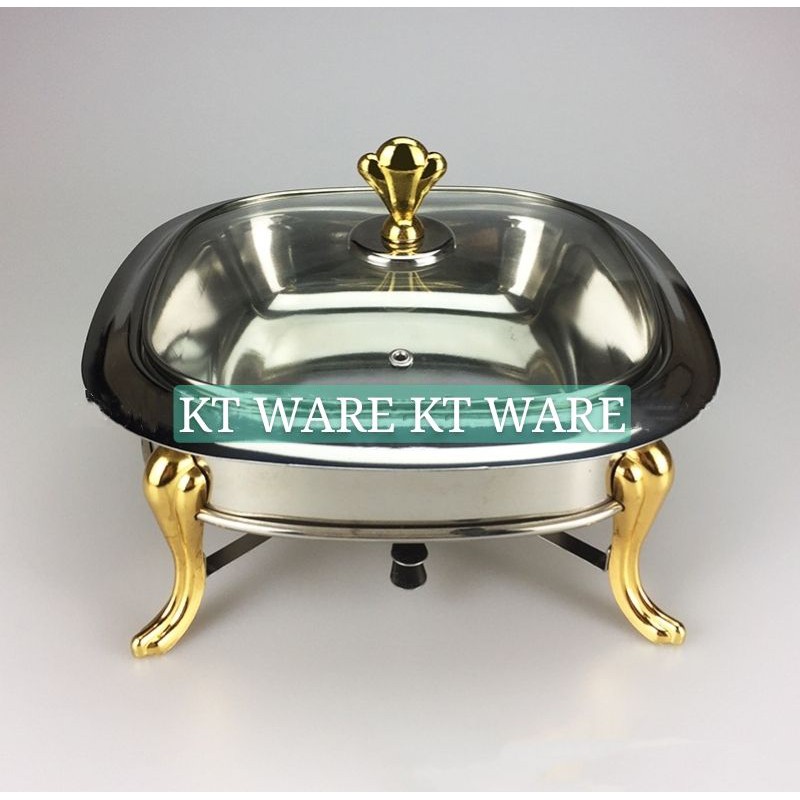 KT WARE 22cm Square stainless Steel buffet set / chafing dish / buffet ...