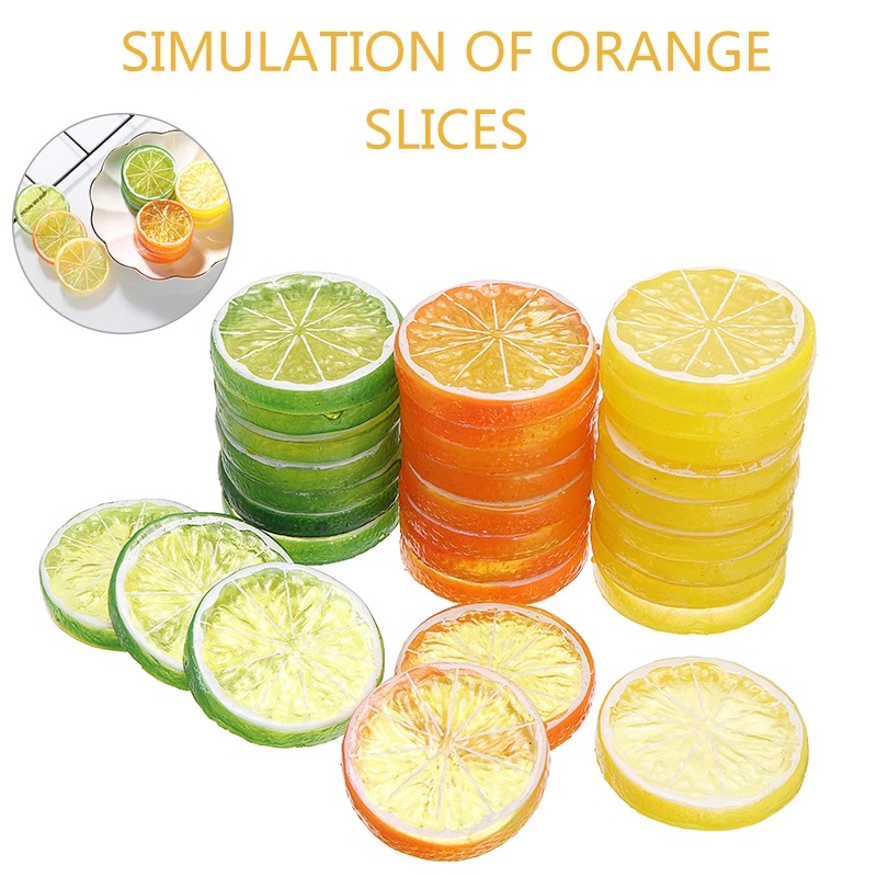 Realistic Fake Artificial Lemon Limes Slice Simulation Fruit Model ...