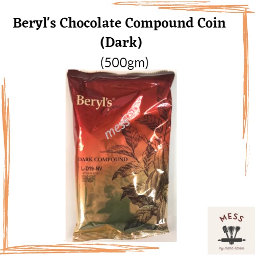BERYL'S Chocolate Compound Coin (Dark / Milk / White) 500g (Non-return ...